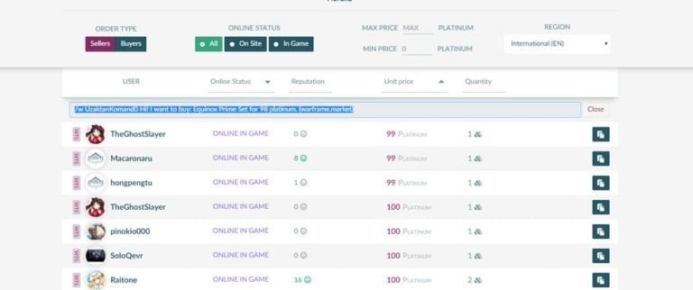 How To Trade, Buy And Sell Items In WARFRAME